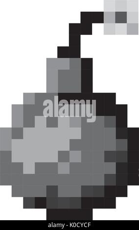 Cartoon bomb ready to explode. vector illustration on white background ...