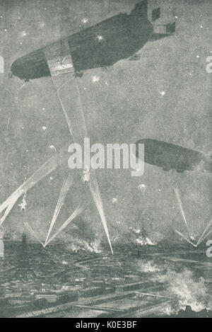WW1 - German aircraft over Paris Stock Photo - Alamy