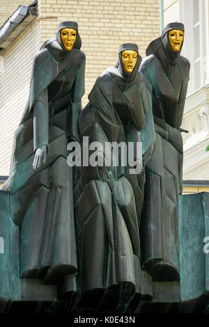 The Three Muses statue National Drama Theatre Vilnius Lithuania Stock ...