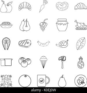 Fare icons set, outline style Stock Vector Image & Art - Alamy