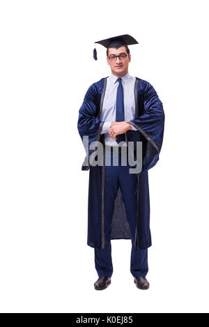 Male graduating student with diploma and book near university Stock ...