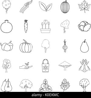 Gdn icons set, outline style Stock Vector Image & Art - Alamy