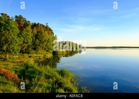 Lake Rothsee am Badestrand Kronmühle, near Allersberg, Franconian Lake ...