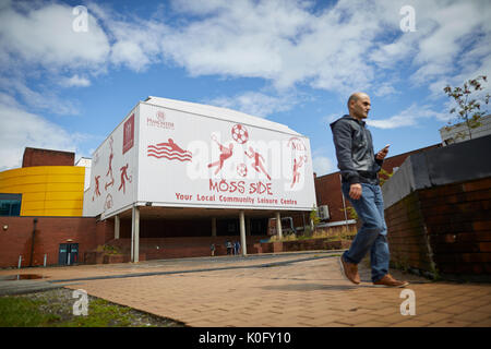 Moss Side Community Leisure Centre in the South Manchester suburb famed ...