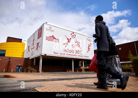 Moss Side Community Leisure Centre in the South Manchester suburb famed ...