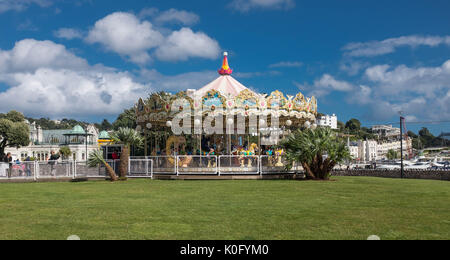 Carousel in Torquay, Devon, UK Stock Photo - Alamy