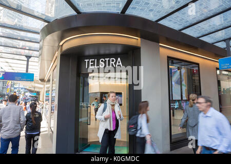 A Telstra communications store in Sydney, Wednesday, July 7, 2021 ...