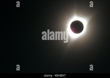 Total eclipse of the sun showing diamond ring effect Stock Photo - Alamy