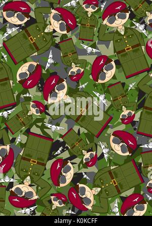 Cartoon Red Beret Military Army Soldier Vector Illustration Stock ...