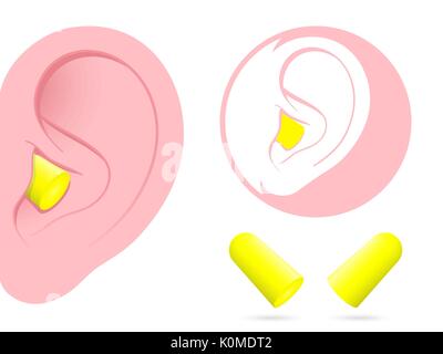 ear plug isolated cartoon vector illustration in flat style Stock ...
