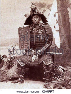 Japanese Samurai warrior, Vintage photograph from japan 1867 Stock ...