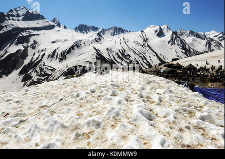 pilgrim, mahagunas pass, amarnath yatra, Jammu Kashmir, India, Asia ...