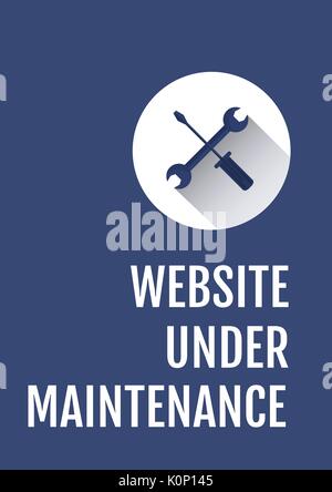 Digital composite of Website under maintenance text with tools graphics ...