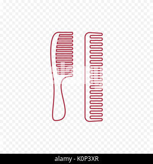 A graphic illustration of A hair comb for use as an icon, logo or web ...