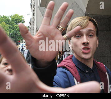 Charlie Alliston, 20, outside the Old Bailey in London, where he is ...