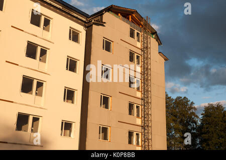 Construction in sweden, Building apartments Stock Photo - Alamy