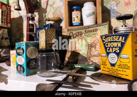 Ketchikan, Alaska, USA - July 21th, 2017: A Viintage poster of Coca ...