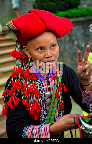 Dao culture in Sapa in North Vietnam Far East Southeast Asia. Woman ...