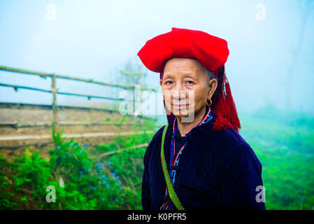 Dao culture in Sapa in North Vietnam Far East Southeast Asia. Woman ...