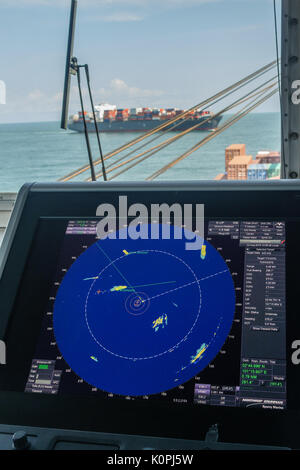 A watch officer on the bridge of a merchant ship Stock Photo - Alamy