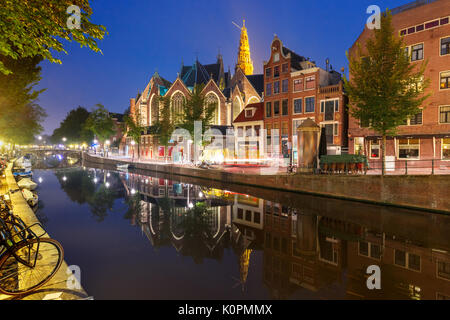 Night view of De Wallen, the famous red-light district with window ...
