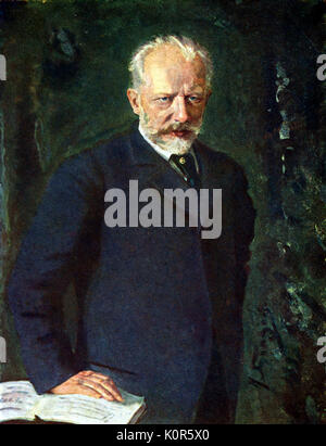 This portrait of Pyotr Ilyich Tchaikovsky, painted by Kieff, depicts ...