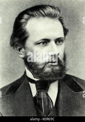 Pyotr Ilyich Tchaikovsky, portrait of the Russian composer wearing the ...