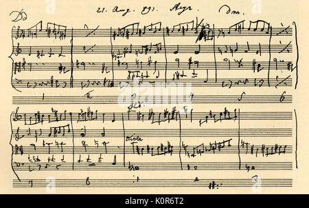 BRUCKNER, Anton - 9th SYMPHONY Manuscript score. Austrian composer ...