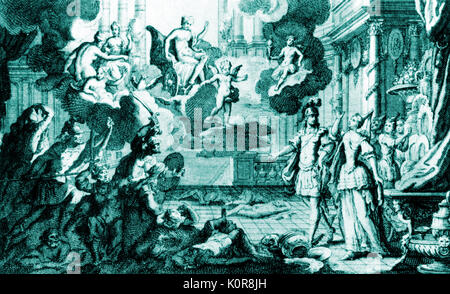 Jean Baptiste (de) Lully or Giovanni Battista di Lulli - scene from the ...