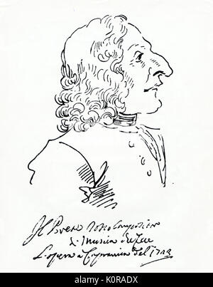 Antonio Vivaldi caricature by Ghezzi, c 1723. Italian composer ...