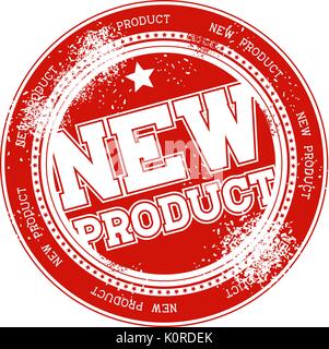New Product Rubber Stamp. Red New Product Rubber Grunge Stamp Seal ...