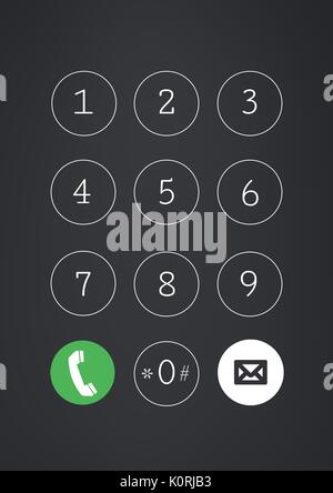 Digital composite of Phone keyboard interface Stock Photo - Alamy