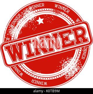 Winner Rubber Stamp. Red Winner Rubber Grunge Stamp Seal Vector ...