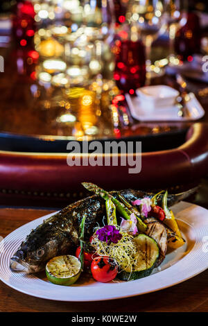 Preparation and presentation of fish Stock Photo - Alamy