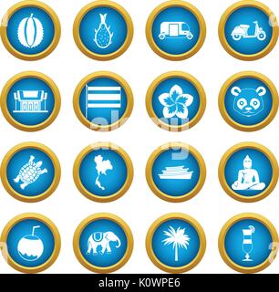 Costa Rica icons set, simple ctyle Stock Vector Image & Art - Alamy