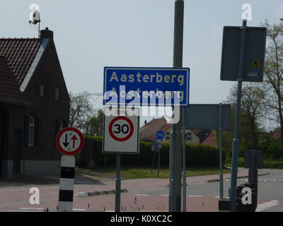 Dutch traffic city limit sign Stock Photo - Alamy