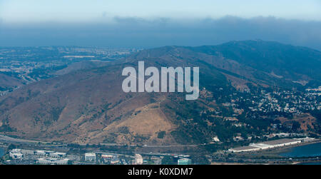 aerial photo map of San Bruno Mountain, Candlestick Park and the ...