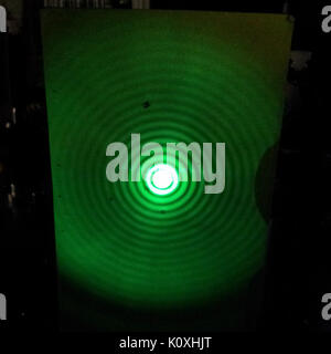 Airy disk created by laser beam through pinhole Stock Photo - Alamy