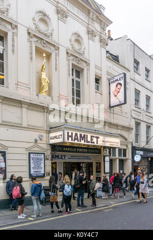 People outside The Harold Pinter Theatre in London waiting to see the ...