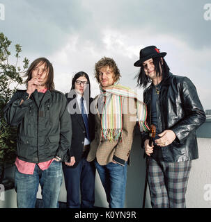 The Raconteurs an American rock band. featuring L-R Jack Lawrence ...