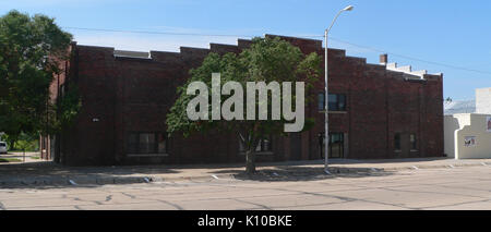 Alma, Nebraska auditorium from NE 2 Stock Photo - Alamy