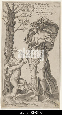 An allegory of Peace; Peace personified as a woman standing in a ...