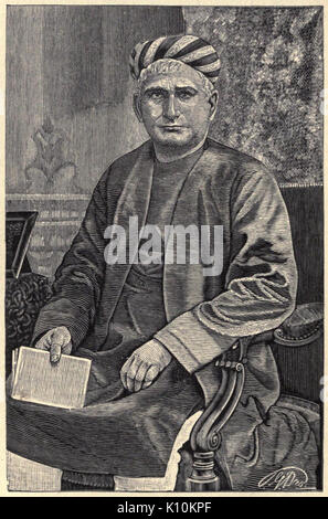 Bankim Chandra Chatterjee from The Literature of Bengal Stock Photo - Alamy