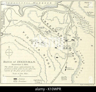 Battle of Inkerman map Stock Photo - Alamy