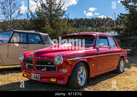 Blue, Volvo, old, classic, car Stock Photo - Alamy