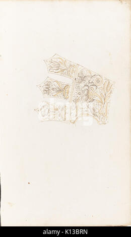 This recto page of a historical embroidery album illustrates patterns ...