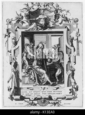 This 17th-century painting, 'Allegory of Avarice,' attributed to ...