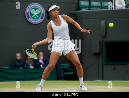 Ann Li of the USA at the Girls Singles - Wimbledon Championships 2017 ...