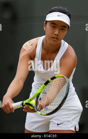 Ann Li of the USA at the Girls Singles - Wimbledon Championships 2017 ...