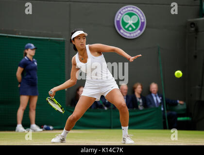 Ann Li of the USA at the Girls Singles - Wimbledon Championships 2017 ...